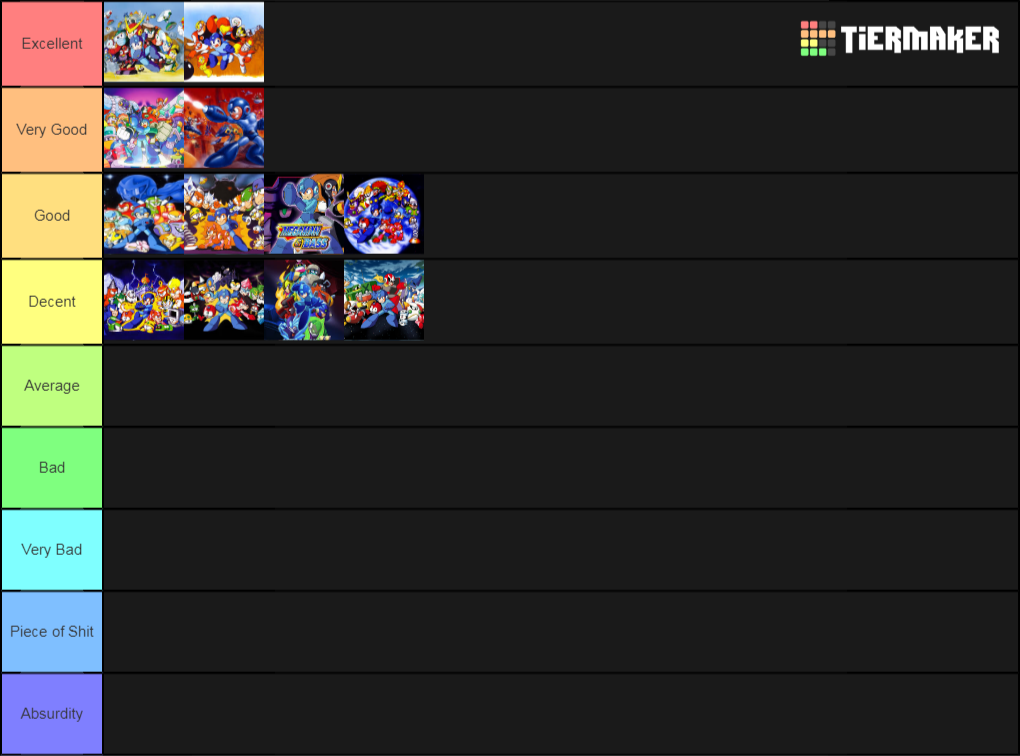 Mega Man Classic Games Tierlist Tier List (Community Rankings) - TierMaker
