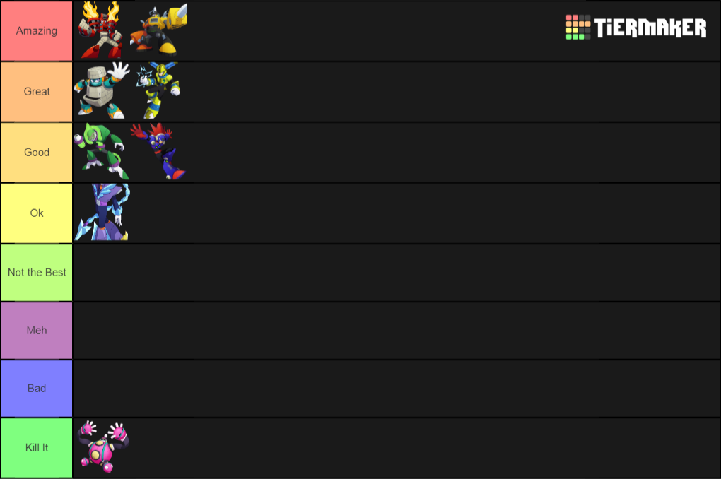 Mega Man robot masters Tier List (Community Rankings) - TierMaker