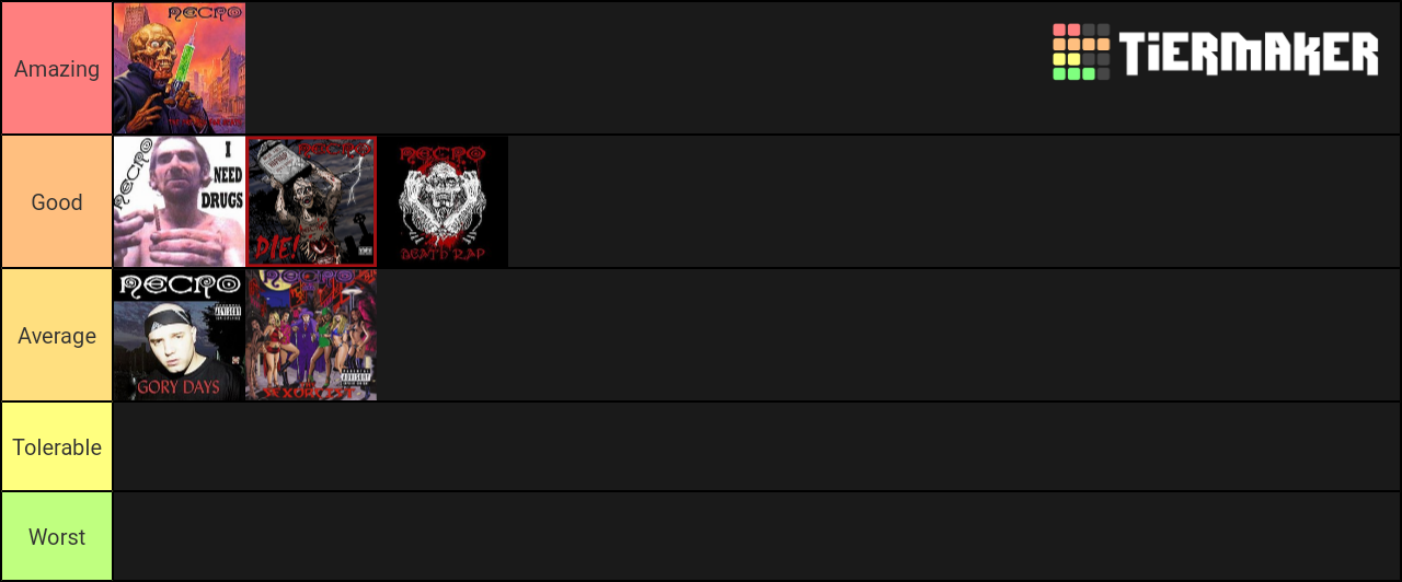 Necro Album Tier Tier List (Community Rankings) - TierMaker