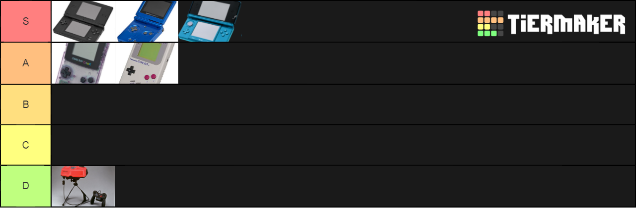 Nintendo Handheld Tier List (Community Rankings) - TierMaker