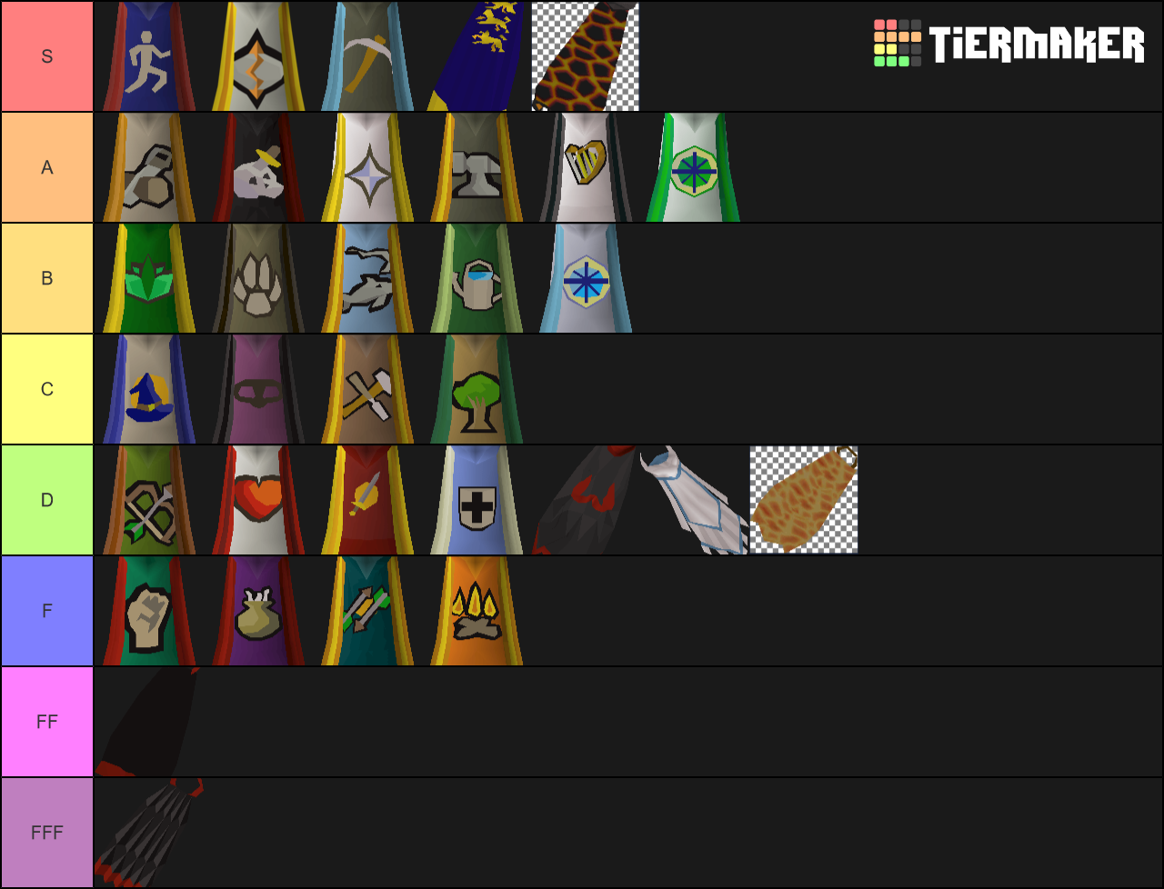OSRS Cape Tier List (Community Rankings) - TierMaker