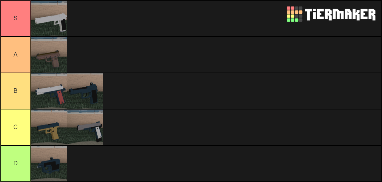 phantom forces pistols Tier List (Community Rankings) - TierMaker