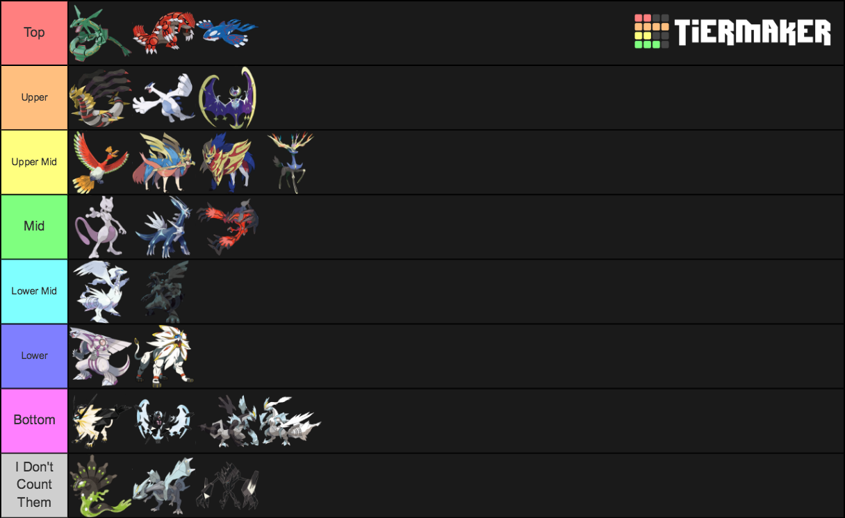 Pokemon Main / Mascot Legendaries Tier List (Community Rankings) - TierMaker