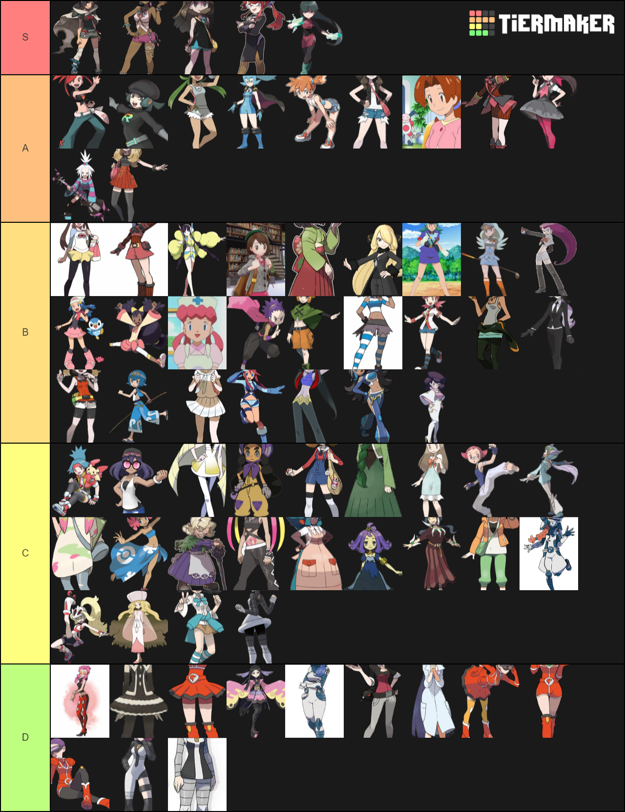 Pokemon: Waifu Tier List (Community Rankings) - TierMaker