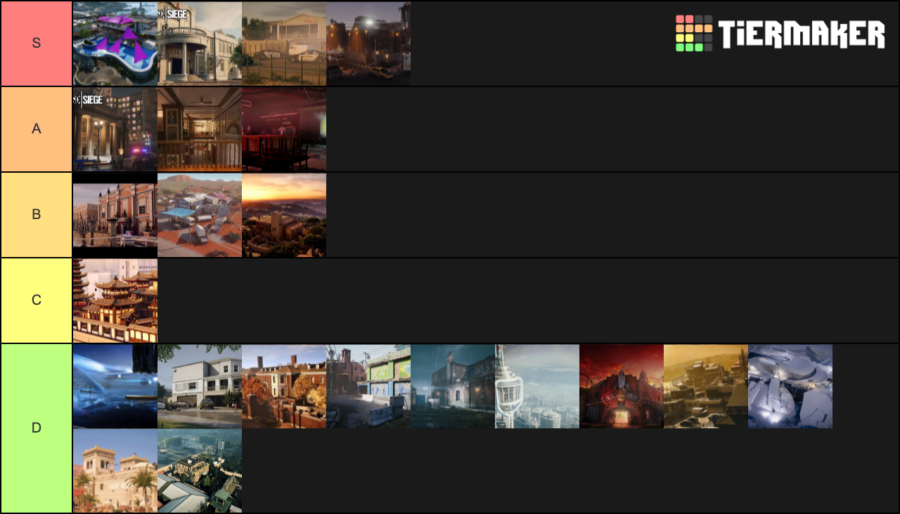 Rainbow Six Maps Tier List (Community Rankings) - TierMaker