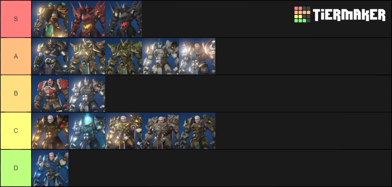 Reinhardt Skins Tier List (Community Rankings) - TierMaker