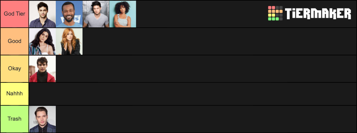 Shadowhunters Cast Tier List (Community Rankings) - TierMaker