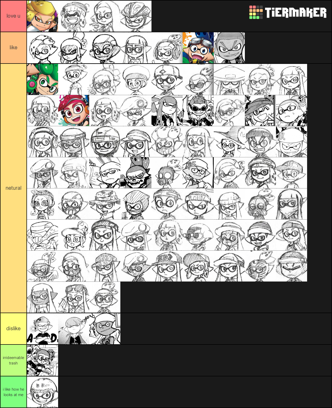 Splatoon Manga Tier List (Community Rankings) - TierMaker