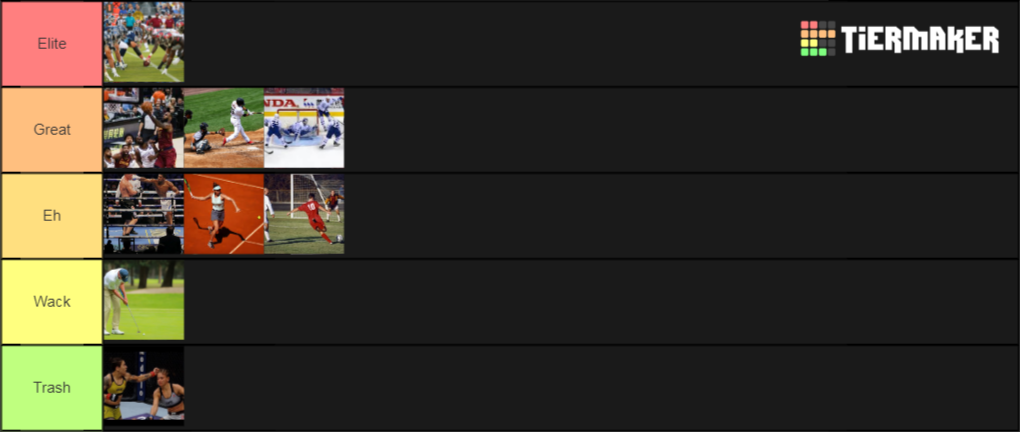 Sports Tier List (Community Rankings) - TierMaker