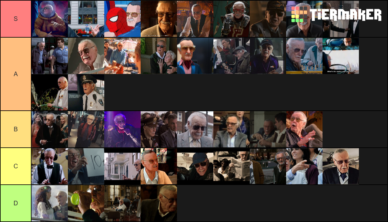 Stan 'The Man' Lee Cameos Tier List (Community Rankings) - TierMaker