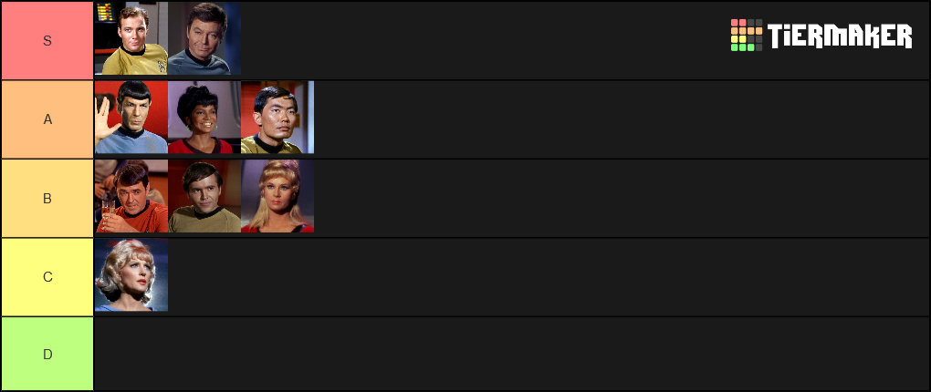 Star Trek TOS Characters Tier List (Community Rankings) - TierMaker