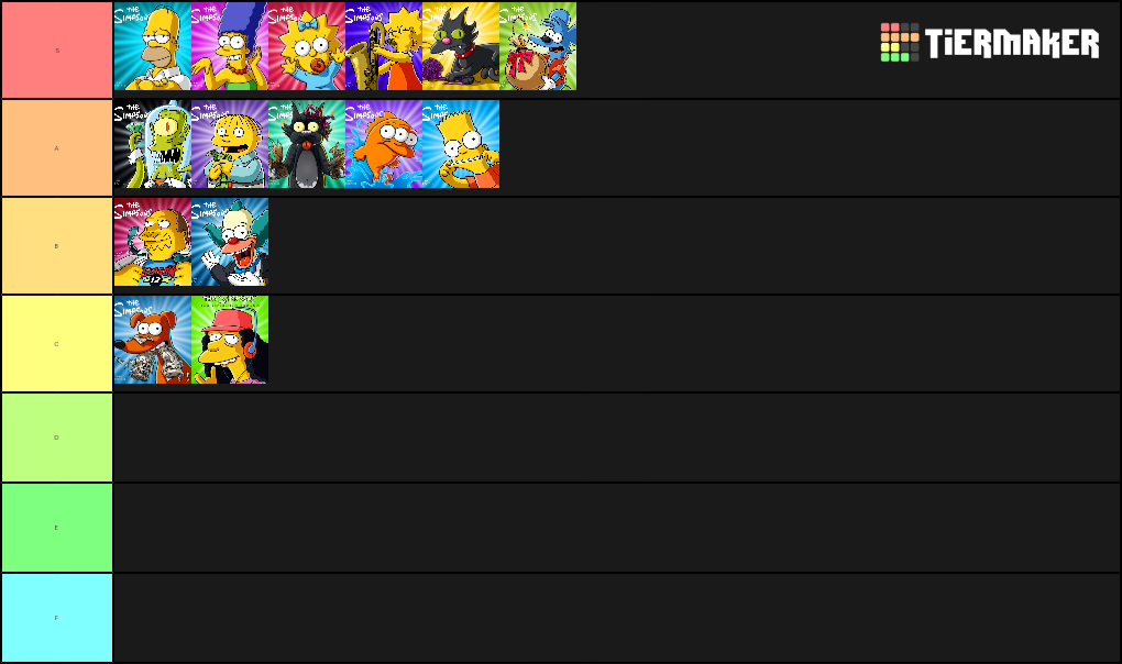 The Simpsons Seasons (1-15) Tier List (Community Rankings) - TierMaker