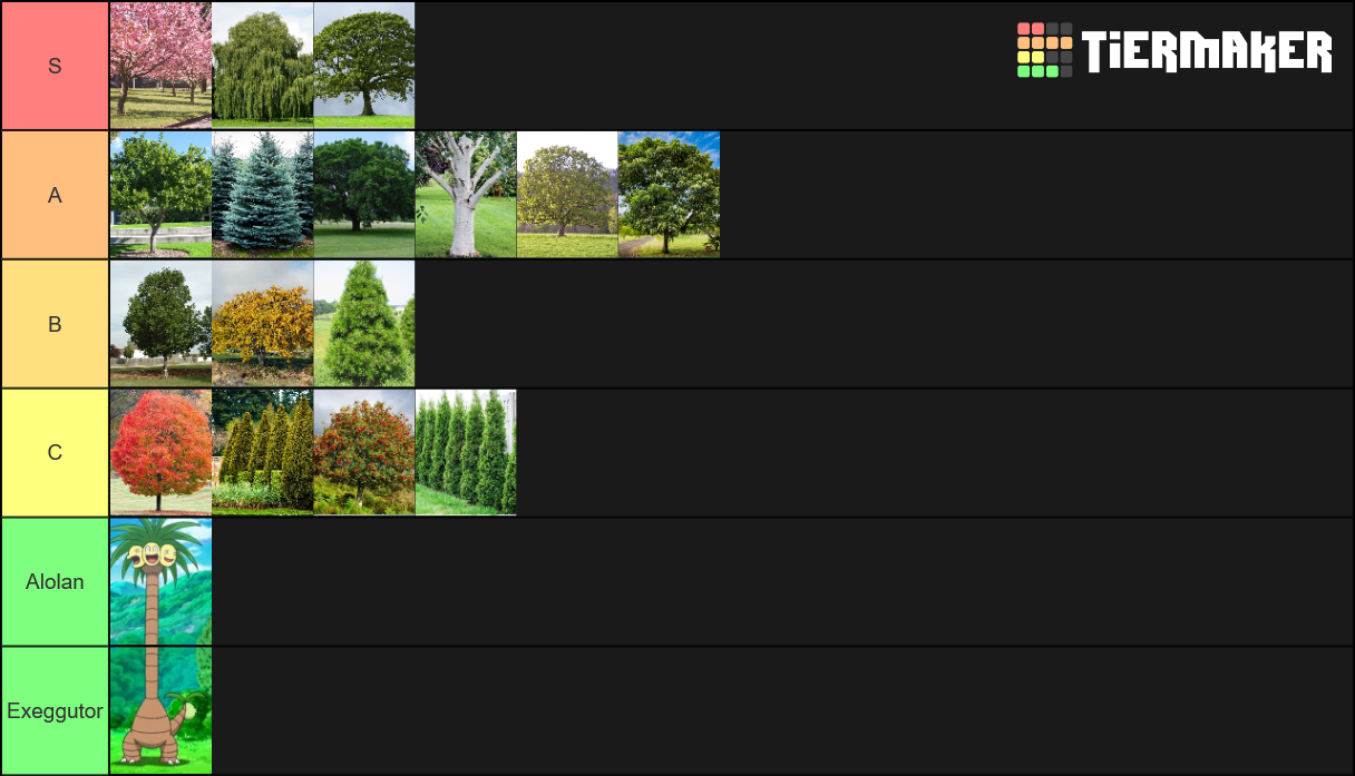 Trees Tier List (Community Rankings) - TierMaker