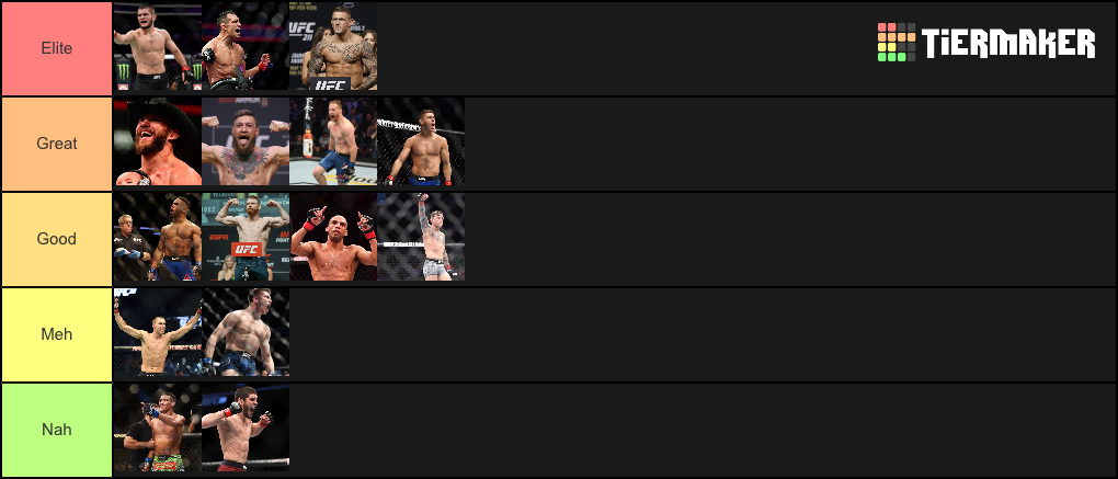 UFC Top Lightweights Tier List (Community Rankings) - TierMaker