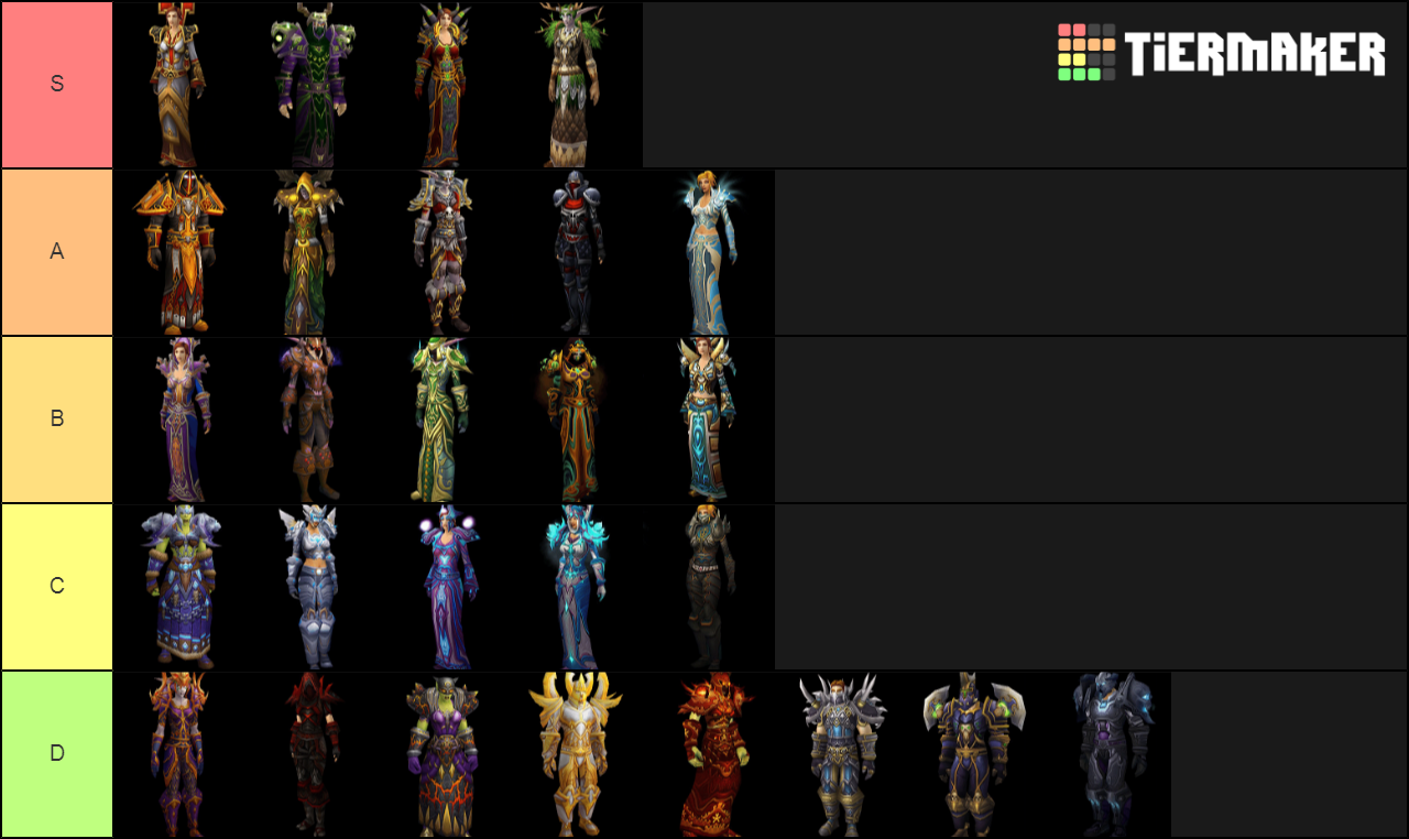 WoW Classic Raid Tier Sets Tier List (Community Rankings) - TierMaker