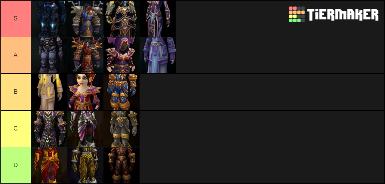 WoW classic tier sets Tier List (Community Rankings) - TierMaker