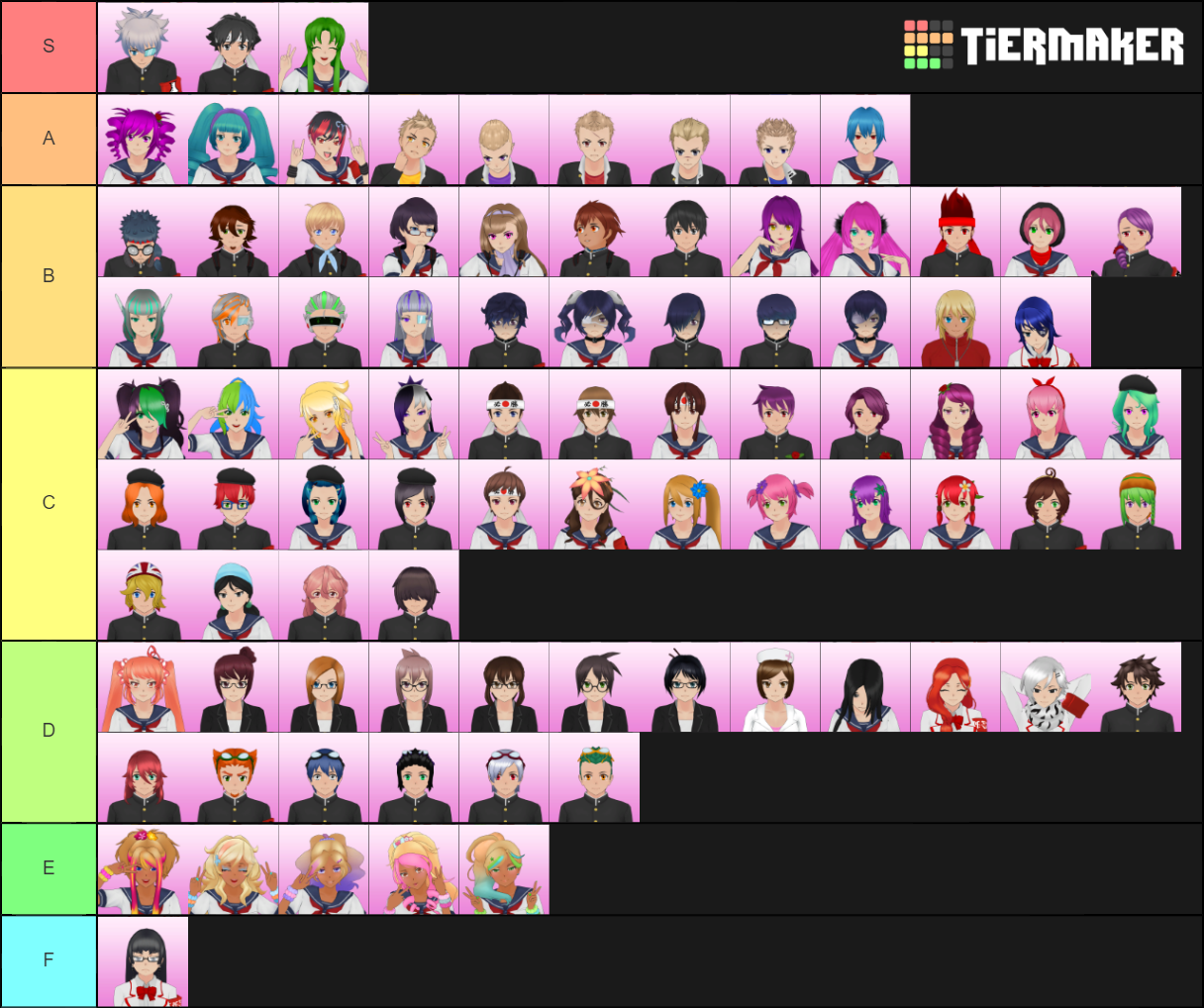 Yandere Simulator NPC's Tier List (Community Rankings) - TierMaker