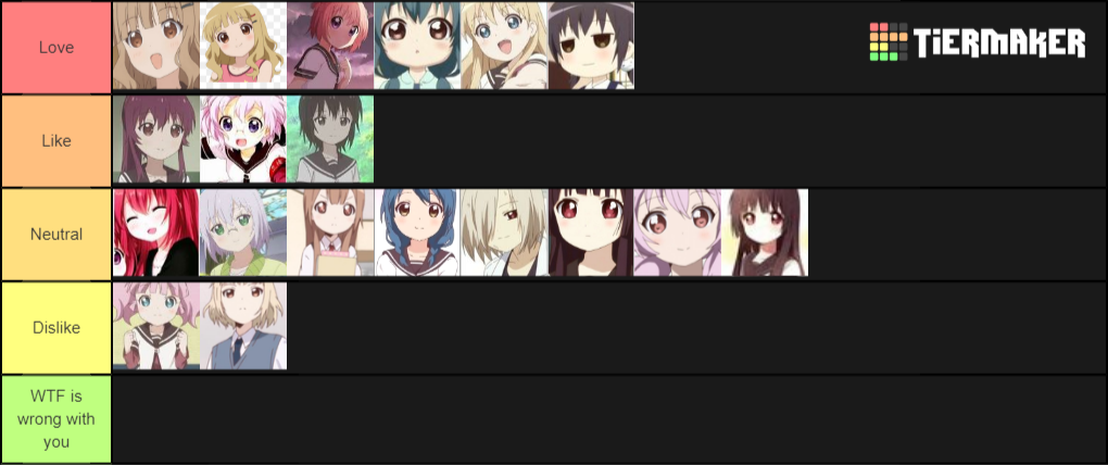 Yuru Yuri Characters Tier List (Community Rankings) - TierMaker