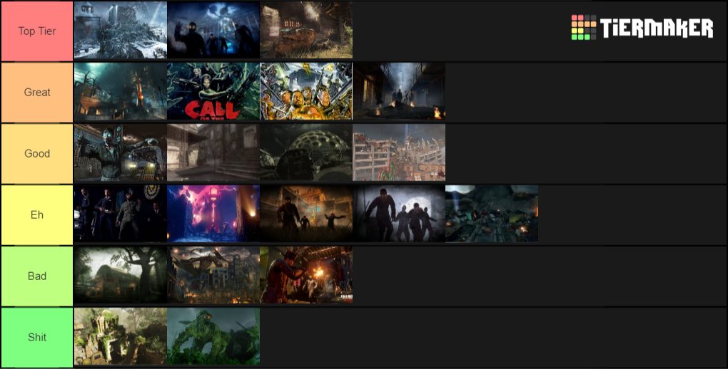 Zombies Map Tier List (Community Rankings) - TierMaker